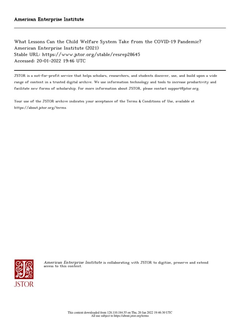 What Lessons Can The Cws Take From The Covid 19 Pandemic | PDF | Child ...