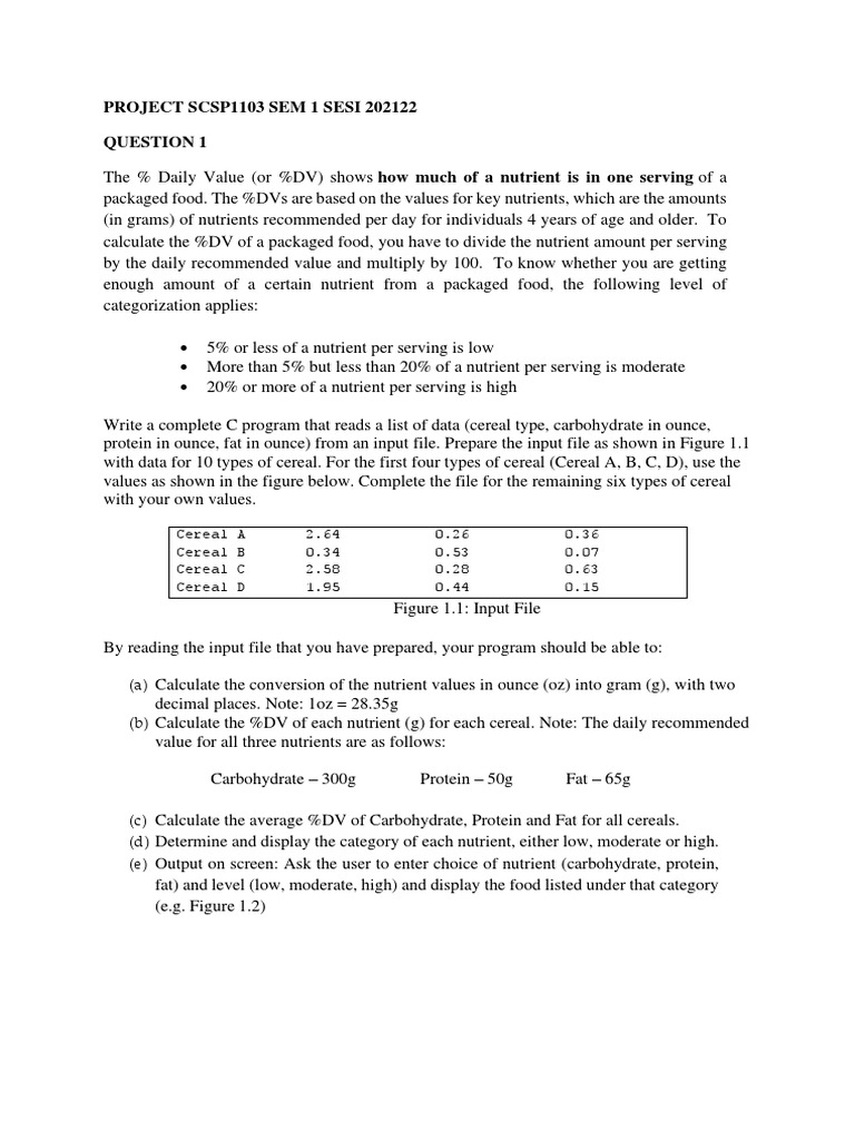 Project Scsp1103 Sem 1 Sesi 2122 | PDF | Parameter (Computer ...