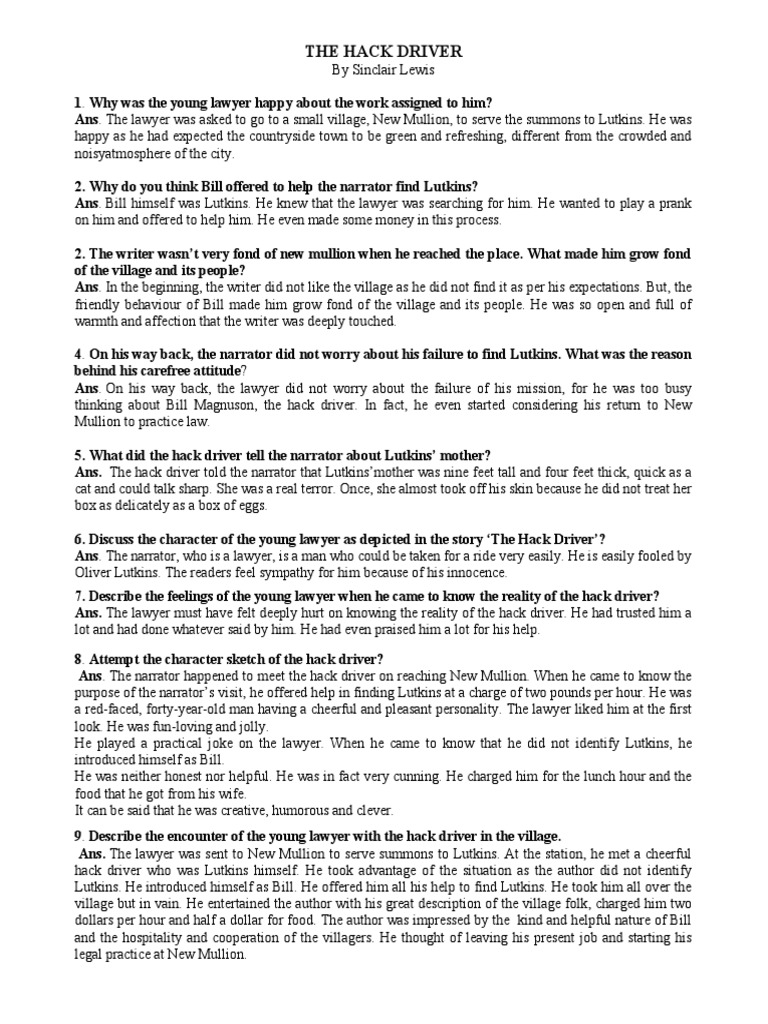 The Hack Driver | PDF