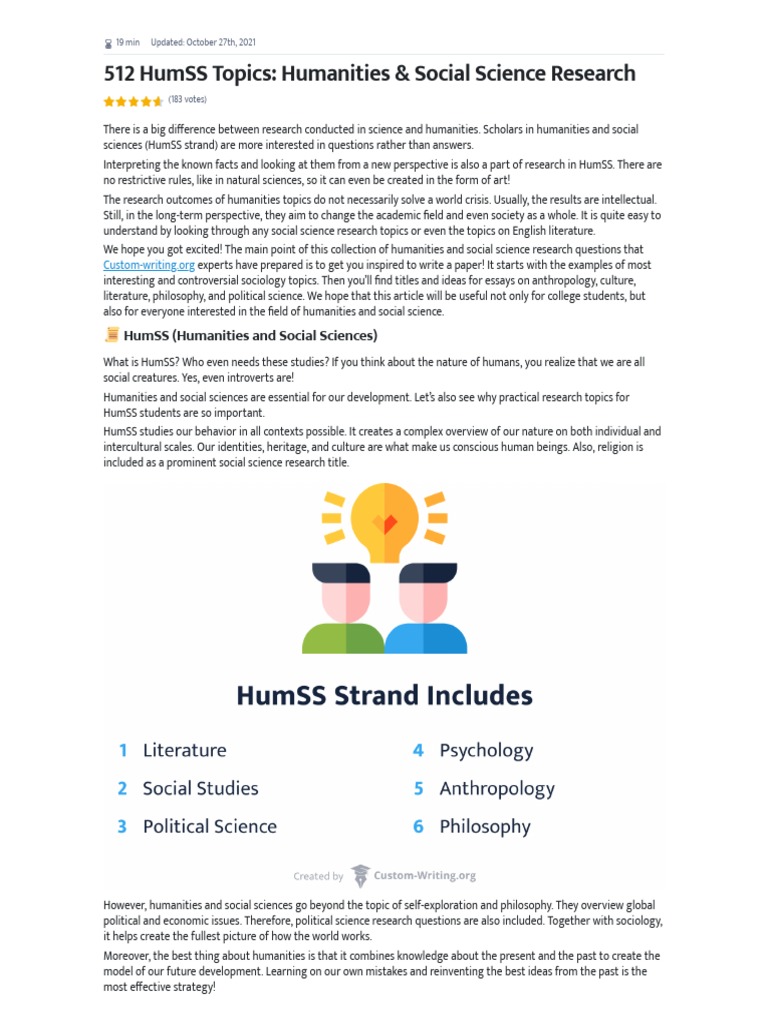 Humss Strand | PDF | Social Sciences | Sociology