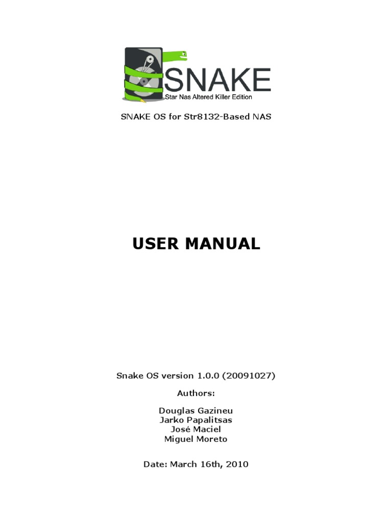 Snake Os v1 20091027 User Manual | PDF | File Transfer Protocol ...