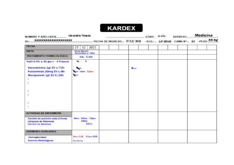 Kardex Enf | PDF