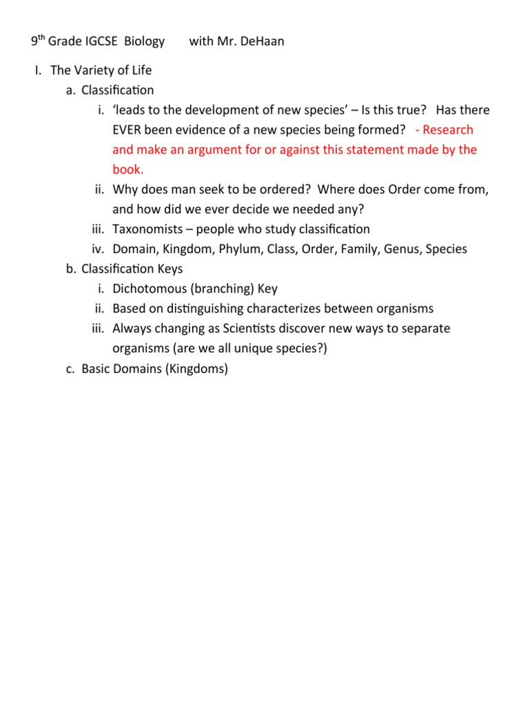 Bio Igcse Notes 1-2 | PDF | Cell (Biology) | Eukaryotes