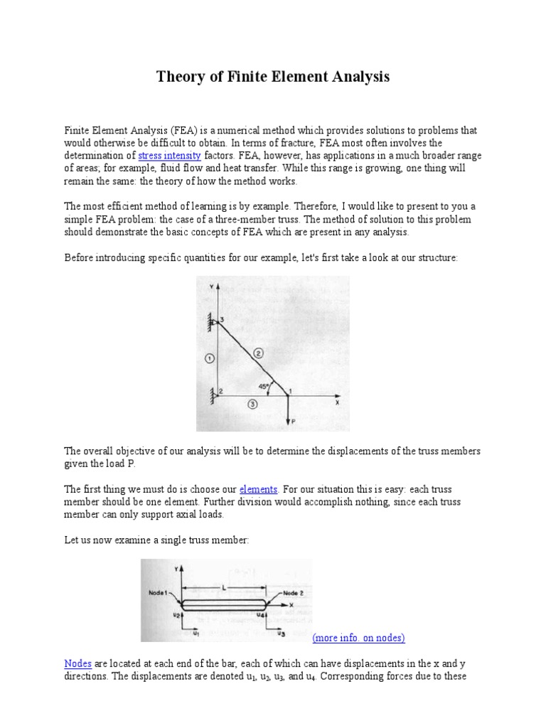 Theory of Finite Element Analysis | PDF | Matrix (Mathematics ...
