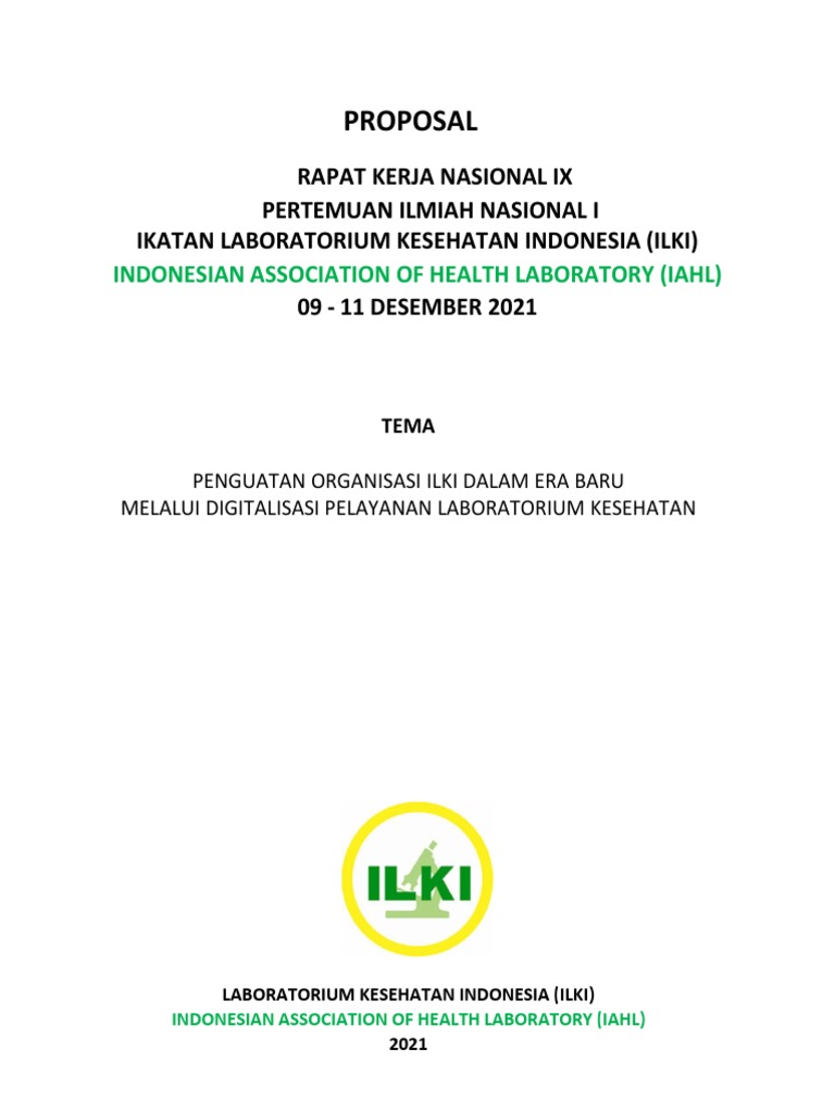 Proposal Rakernas IX ILKI 2021 | PDF | Kesehatan Holistik