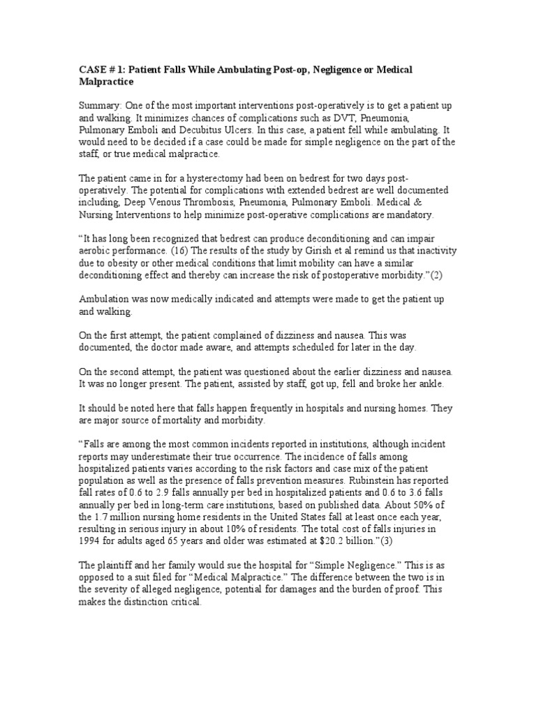 Nursing Negligence Cases | Medical Malpractice In The United States ...