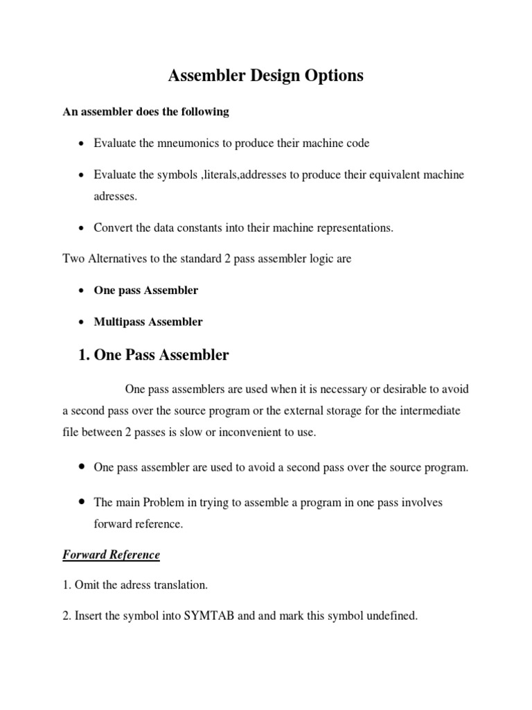 Singlepass &multipass | PDF | Assembly Language | Computer Programming