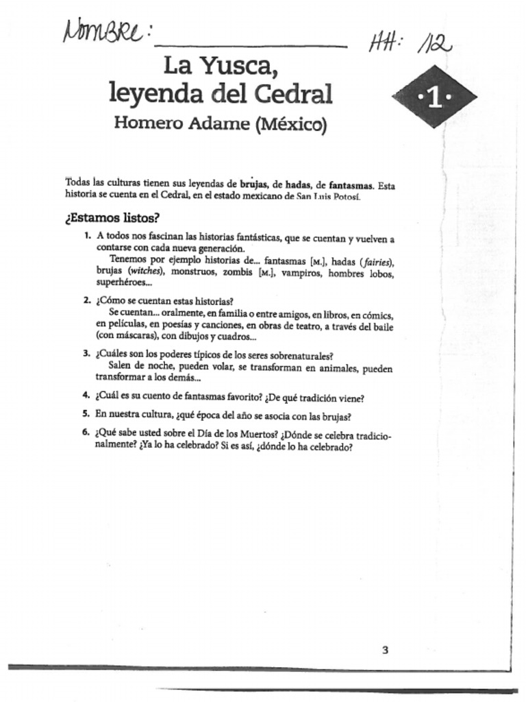 1.1 La Yusca Leyenda Del Cedral | PDF