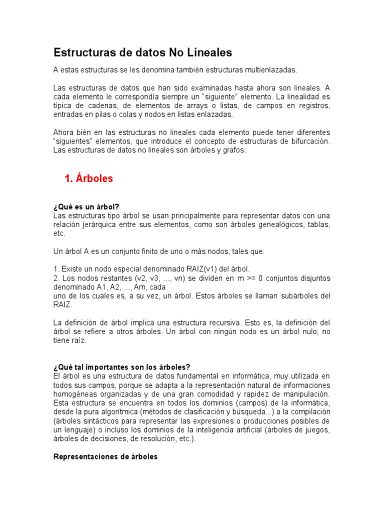 No Lineales (Árboles y Grafos) | PDF | Matriz (Matemáticas) | Vértice ...