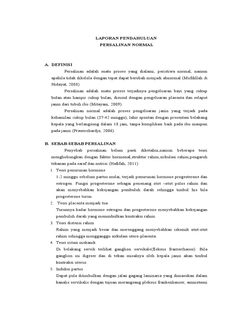 LP Persalinan Normal | PDF
