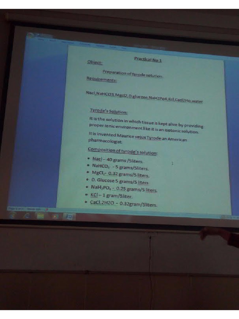 Tyrode Solution | PDF