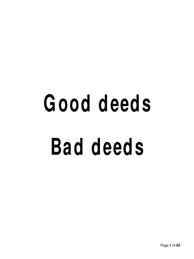 Good Deed Bad Deed Final | PDF | Surah | Quran