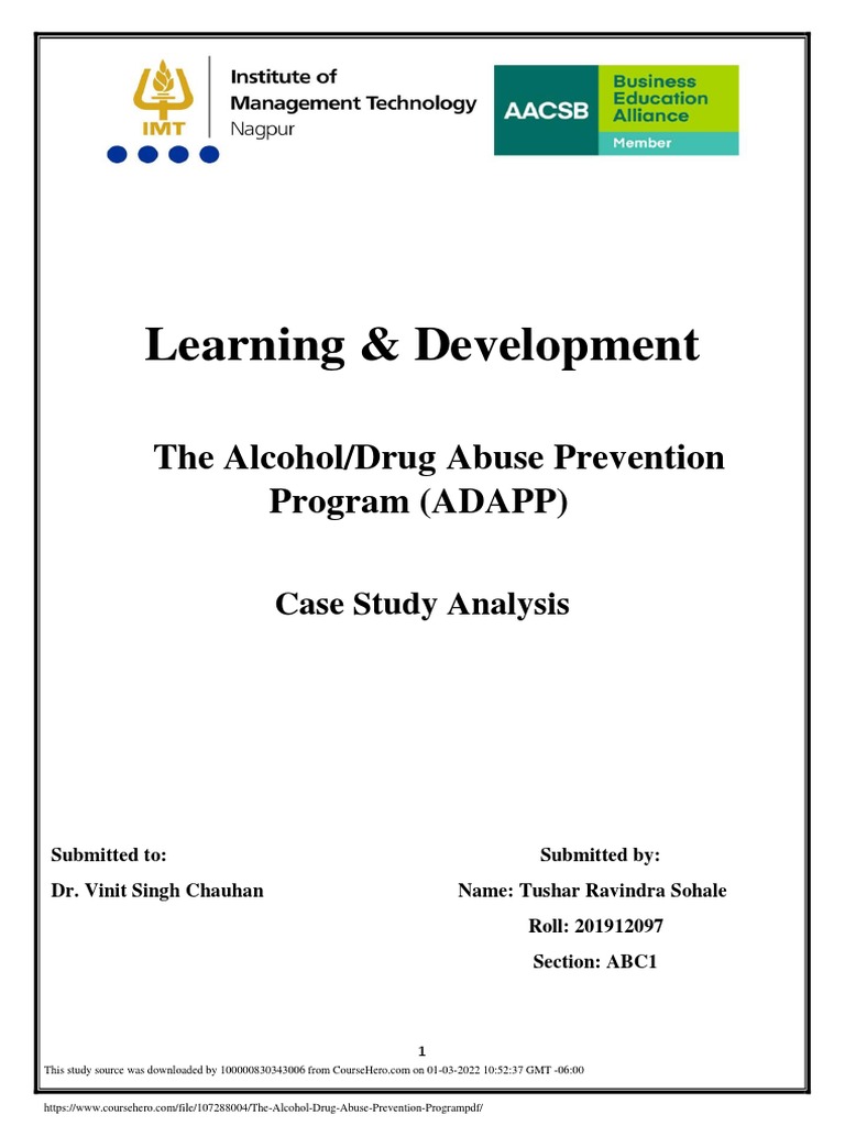The Alcohol Drug Abuse Prevention Program PDF | PDF | Behavior ...