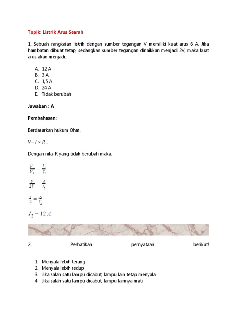 Soal Pas Fisika Kelas 12 Semester 1 | PDF