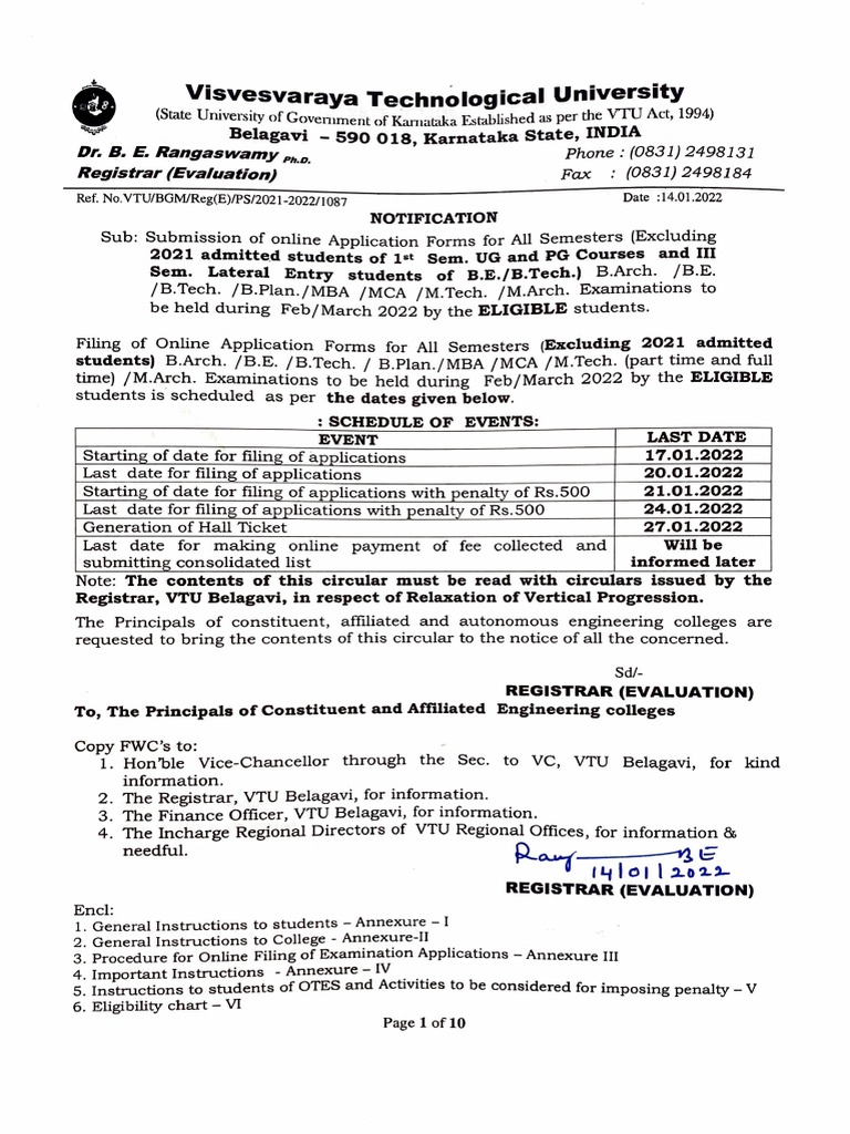 Visvesvaraya Technological University: Belagavi - 590 Karnataka State ...