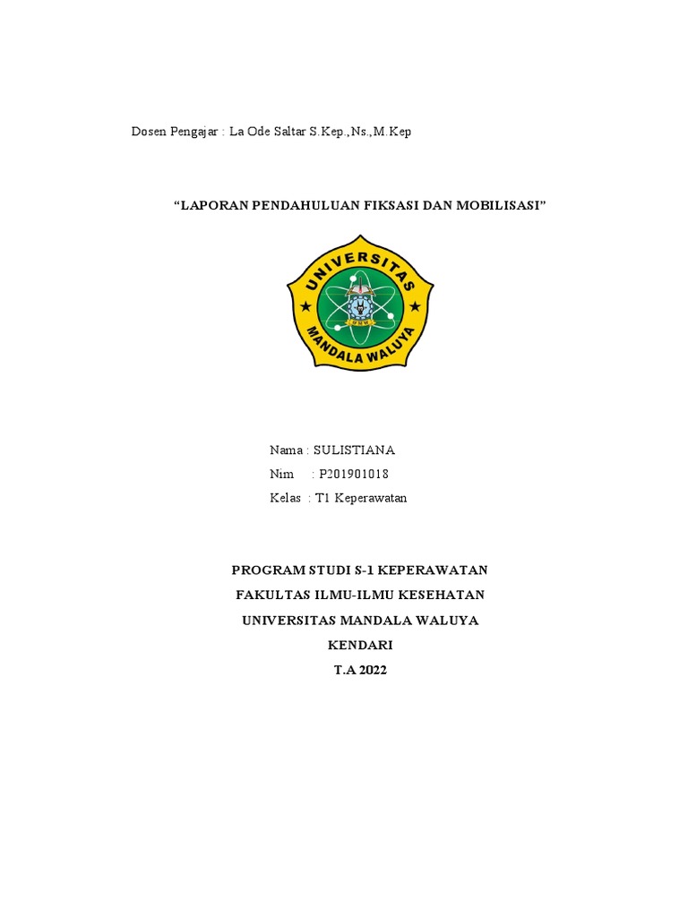 Fiksasi dan Mobilisasi dalam Keperawatan | PDF | Kajian Bahasa Asing ...