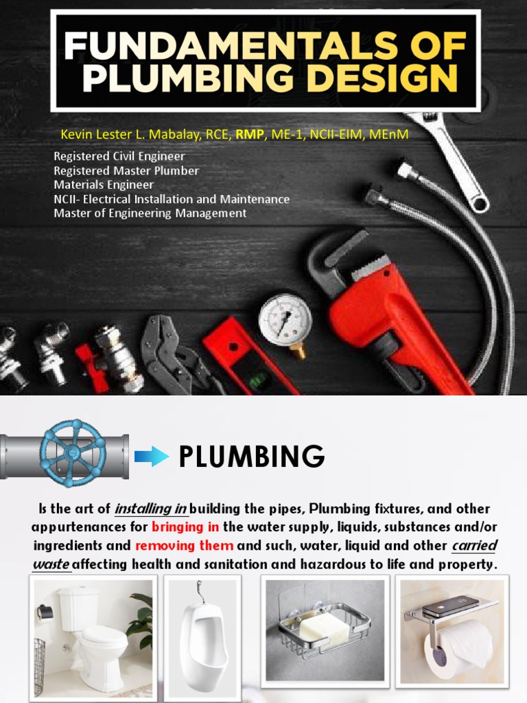 Fundamentals of Plumbing Design | PDF | Plumbing | Water