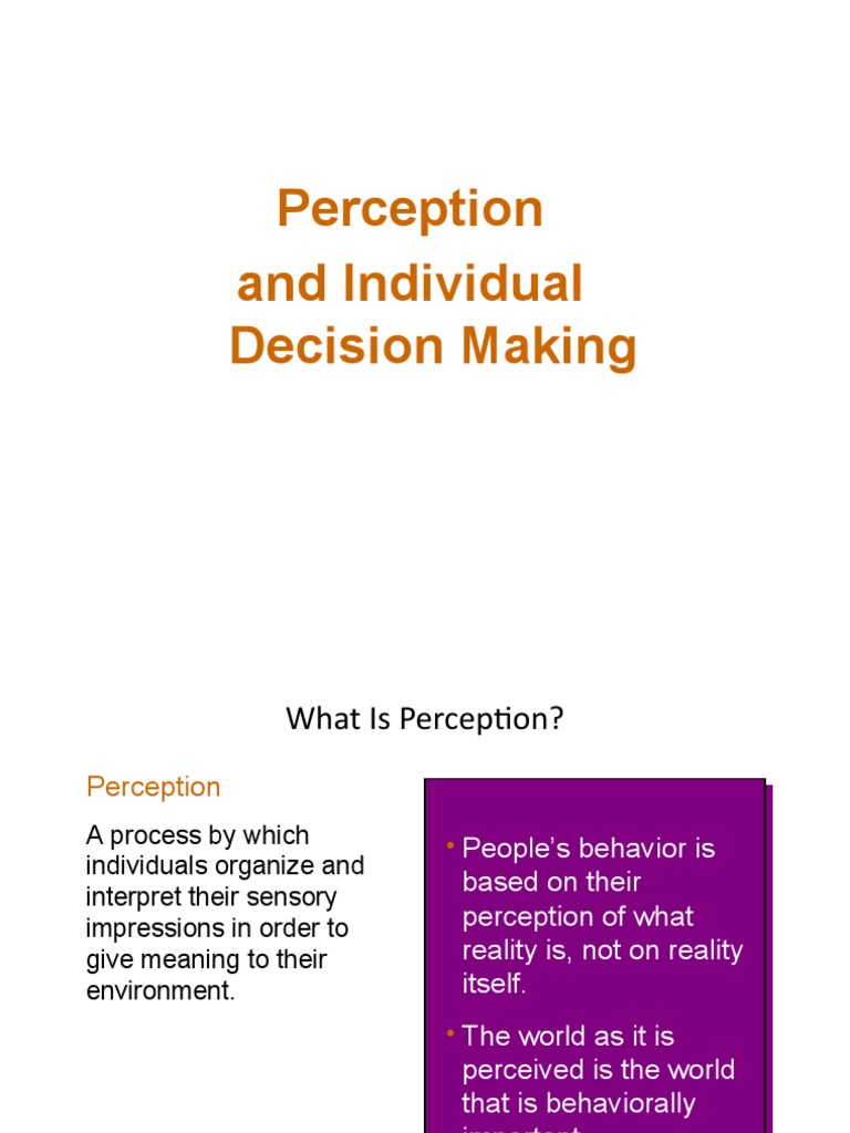 Perception | PDF | Perception | Bias