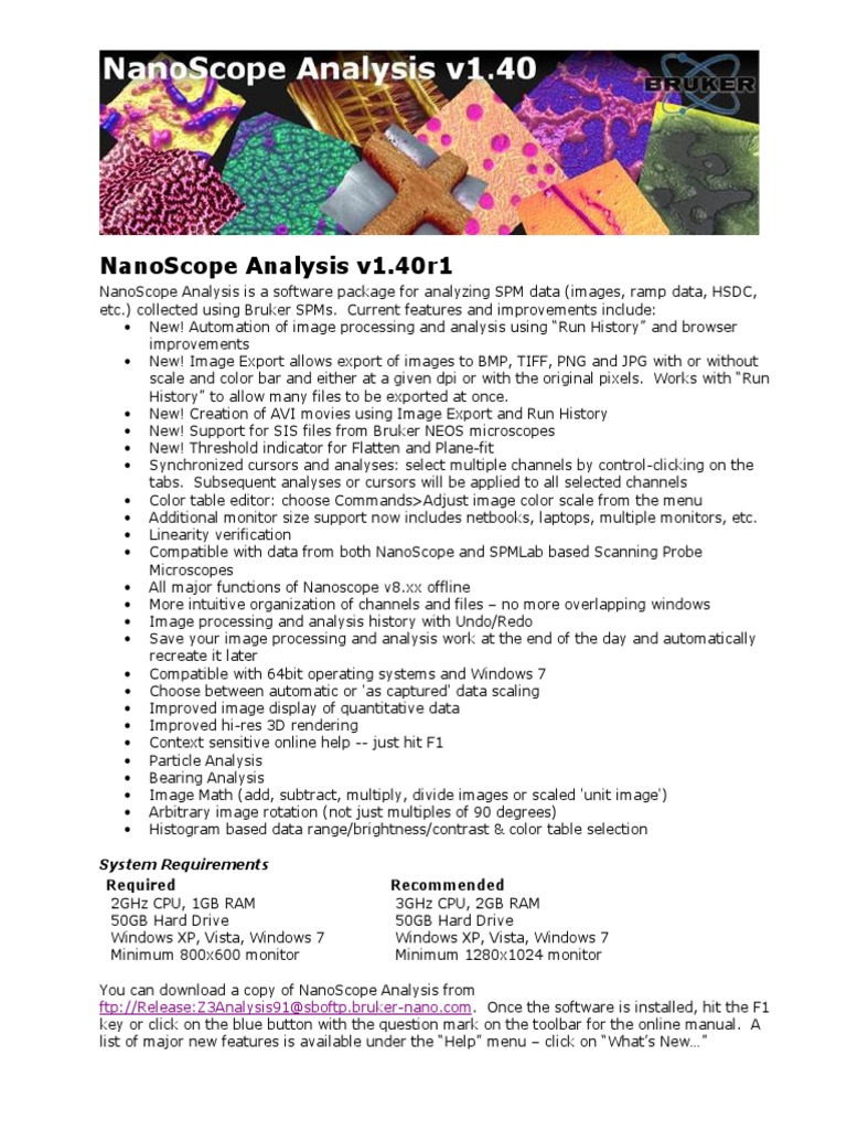 NanoScope Analysis v1.40r1 Download Guide | PDF | Windows 7 | Microsoft ...