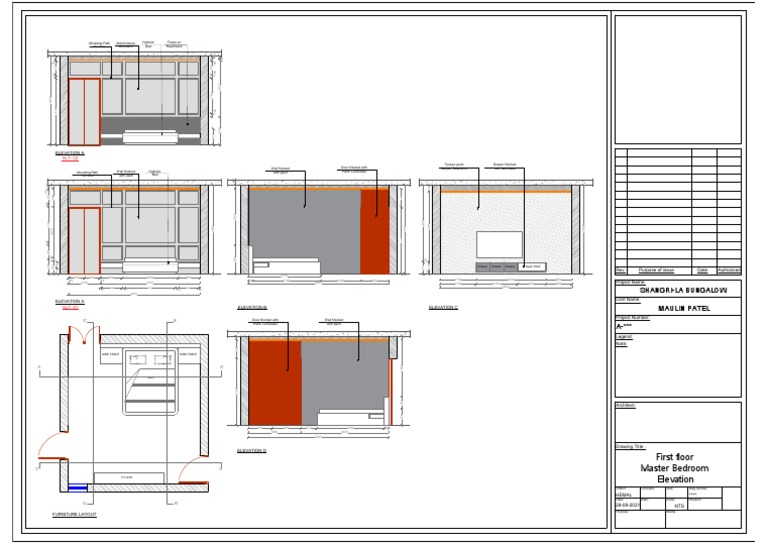 Master Bedroom Elevations | PDF | Decorative Arts | Interior Design