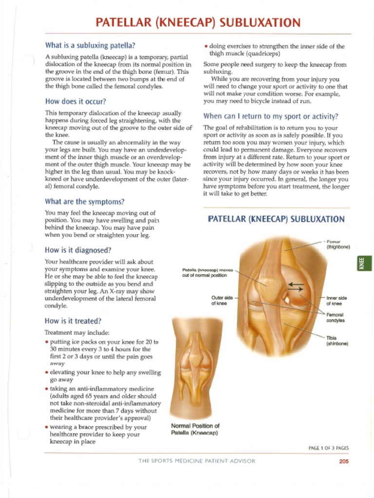Patellar Subluxation | PDF