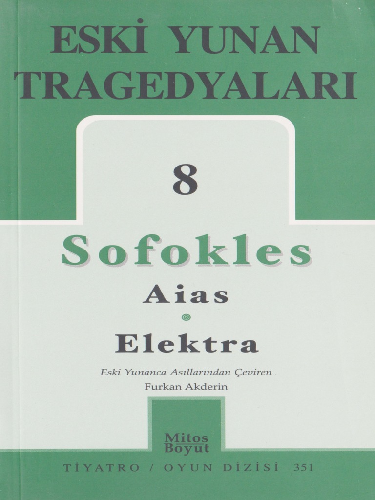 Sofokles Aias Elektra Eski Yunan Tragedyaları 8 Mitos Boyut | PDF
