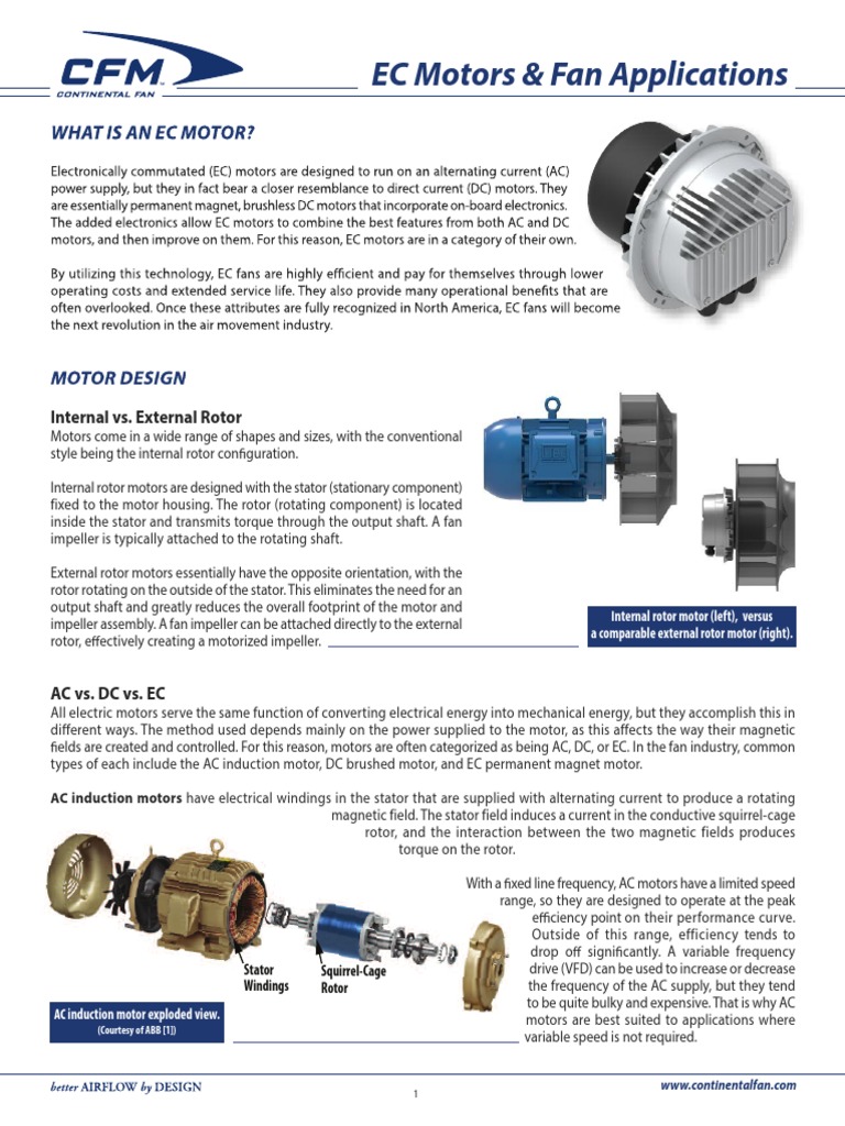 EC Motors & Fan Applications: What Is An Ec Motor? | PDF | Electric ...