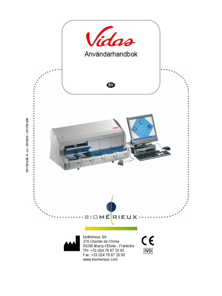 User Manual - 161150 - 638 - A - SV - VIDAS | PDF