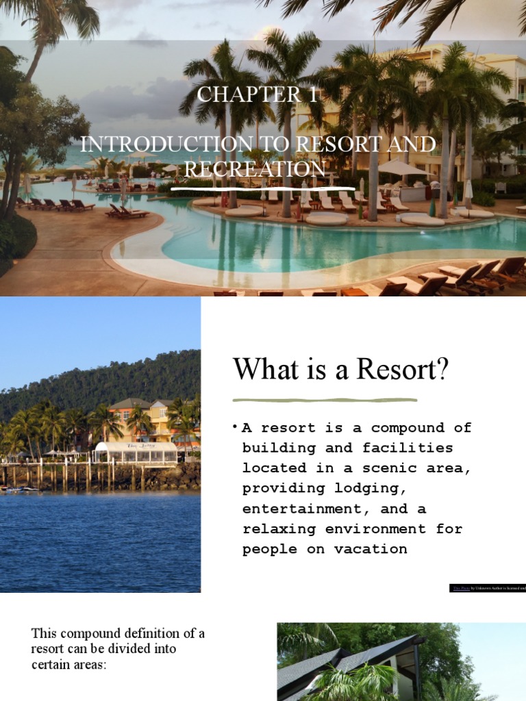 Introduction to Resort and Recreation | PDF | Spa | Resort