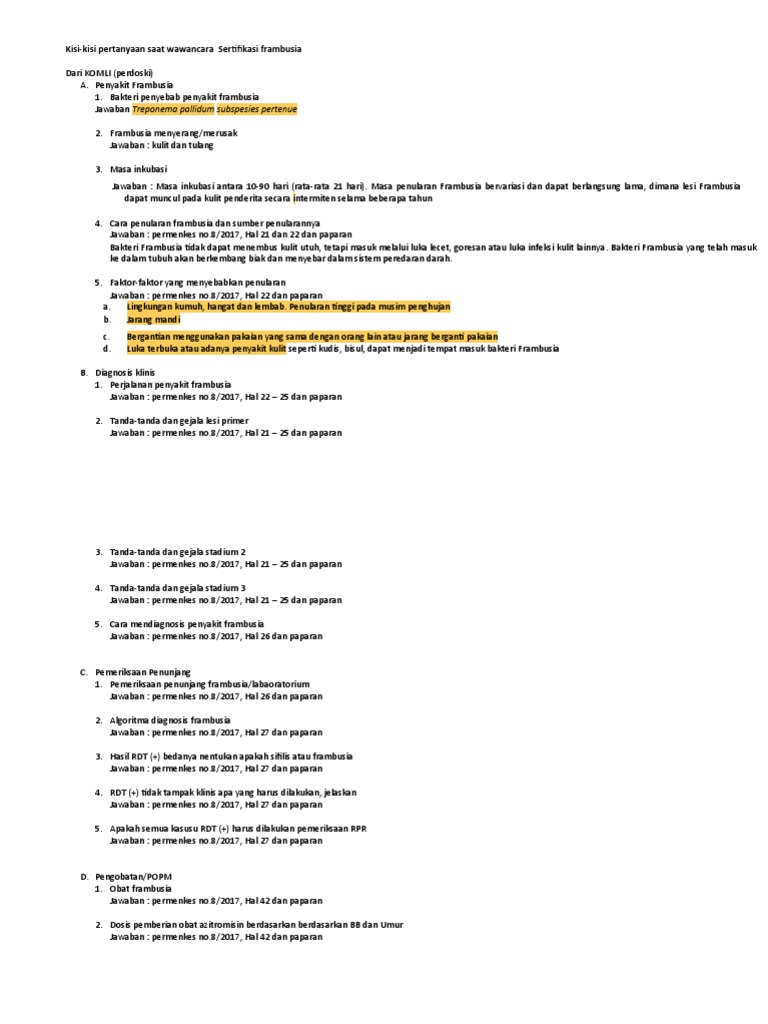 Kisi Frambusia | PDF