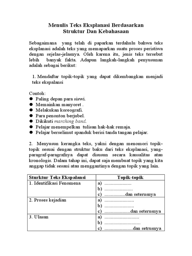Menulis Teks Eksplanasi | PDF