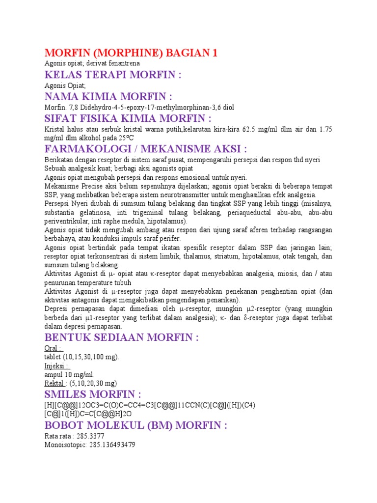 MORFIN | PDF | Kesehatan Holistik