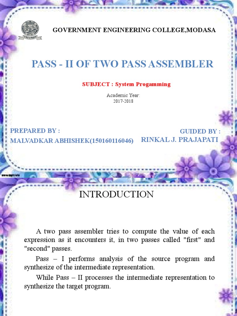 Two Pass Assembler | PDF | Assembly Language | Software Development