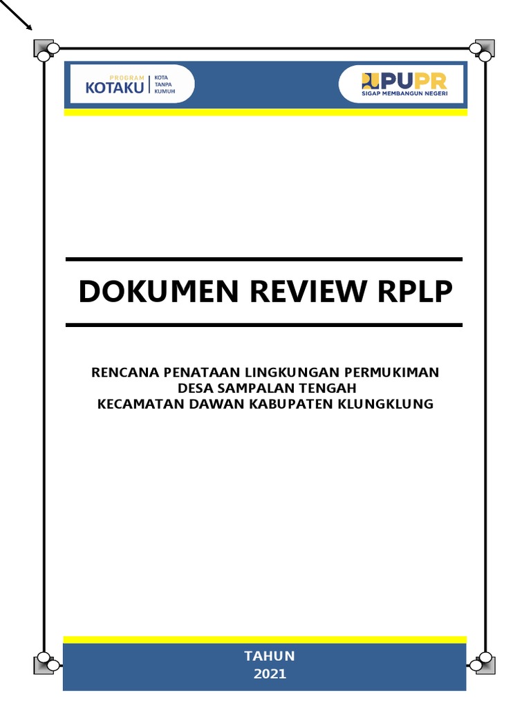 Review RPLP Ds - Sampalan Tengah 2021 | PDF