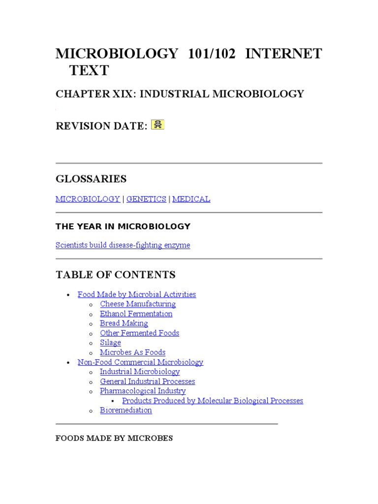 Microbiology 101 Pdf Brewing Breads