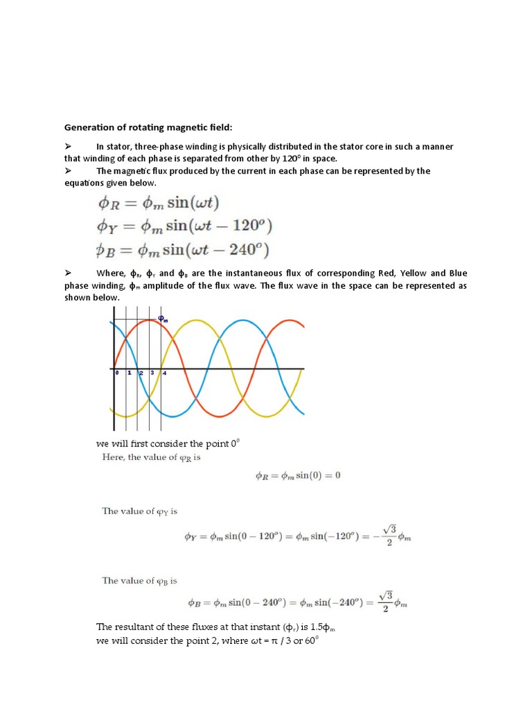 Rotating Magnetic Field in Induction Motors | PDF | Electric Motor ...