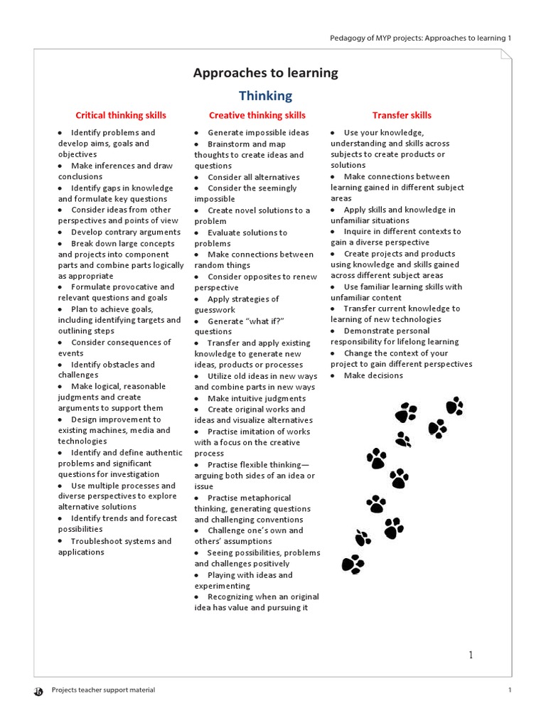 MYP Project Pedagogy Guide | PDF | Thought | Mass Media