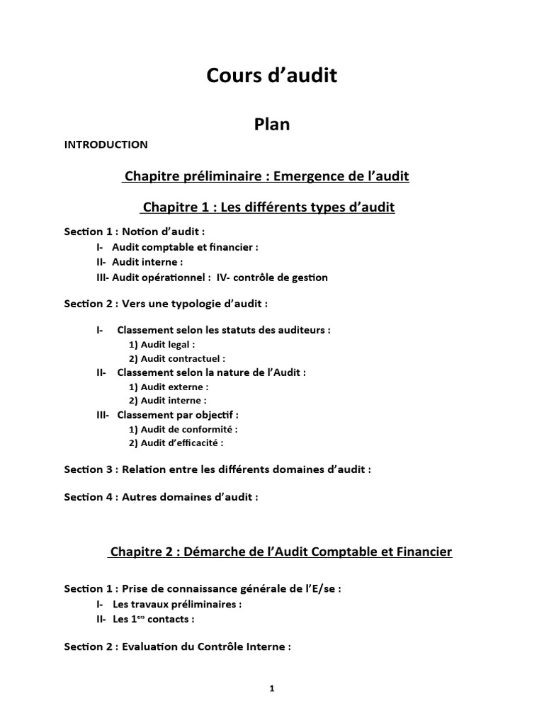 Audit Historique | PDF | Audit | Audit financier