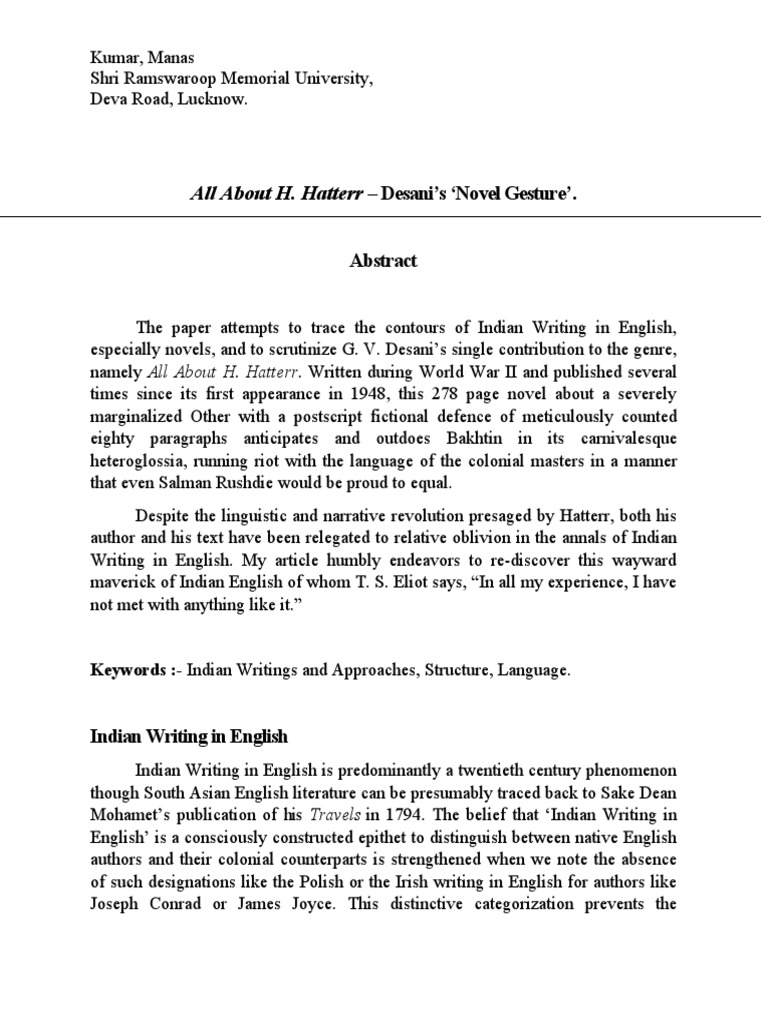 All About H Intend | PDF