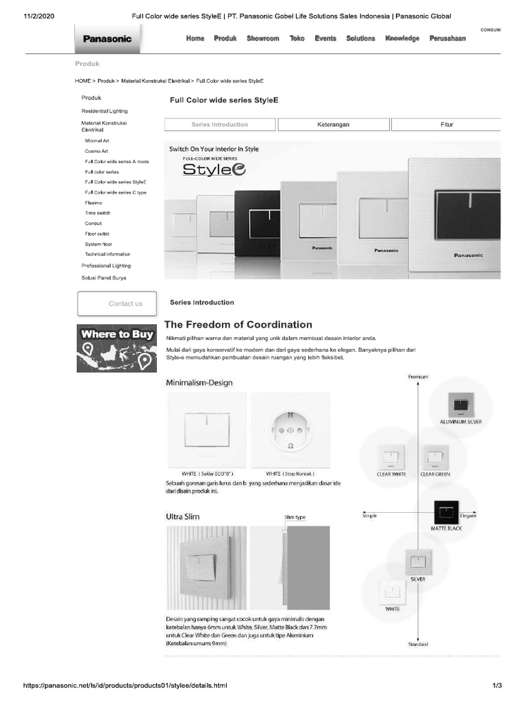 Panasonic - Full Color Wide Series StyleE | PDF