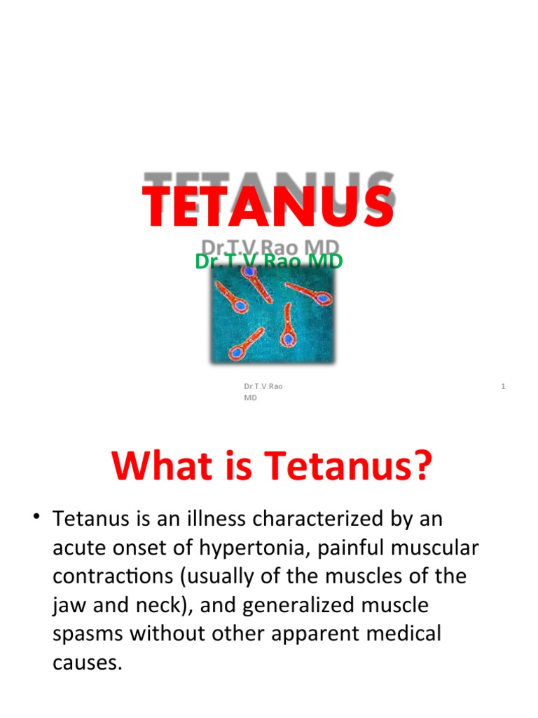 TETANUS | PDF | Medicine | Medical Specialties
