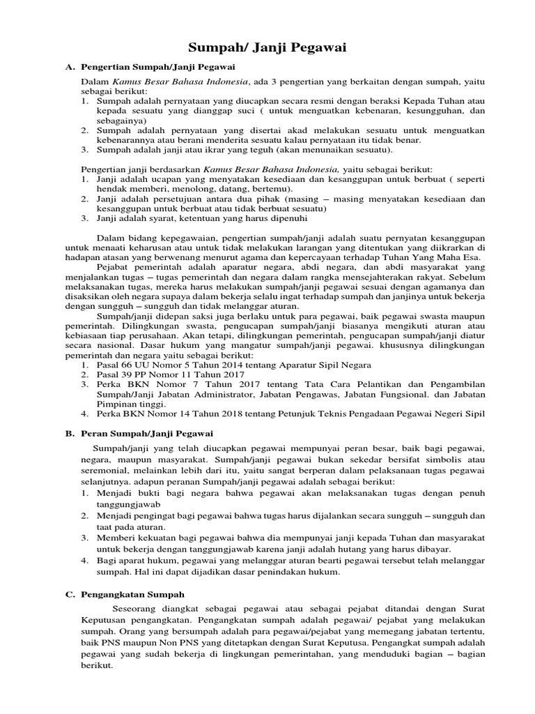 3.6 Sumpah Atau Janji Pegawai | PDF 3.6 Sumpah Atau Janji Pegawai | PDF