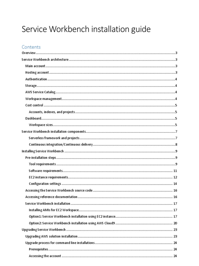 Service Workbench Installation Guide | PDF | Amazon Web Services ...