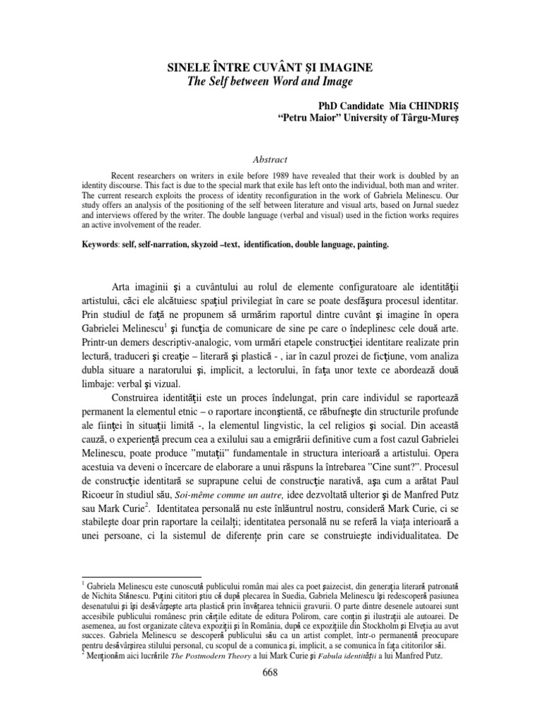 Sinele Între Cuvânt Şi Imagine | PDF