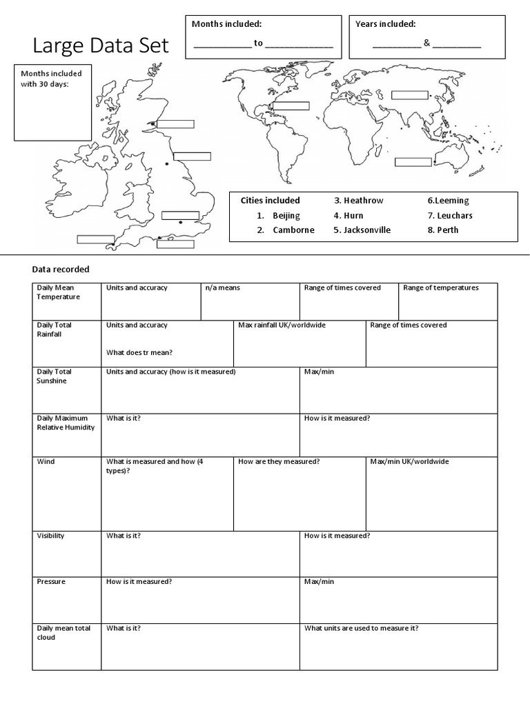 Large-Data-Set-summary Q Sheet | PDF | Rain | Applied And ...