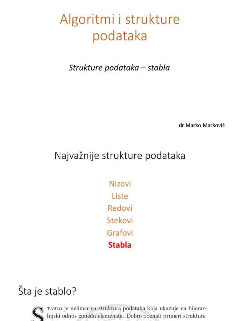 Strukture Podataka - Stabla | PDF