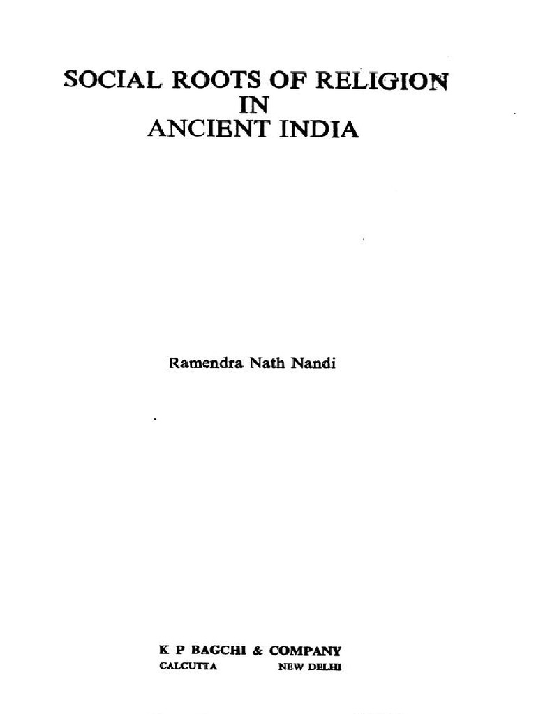 Ramendra Nath Nandi - Social Roots of Religion in Ancient India (1986 ...
