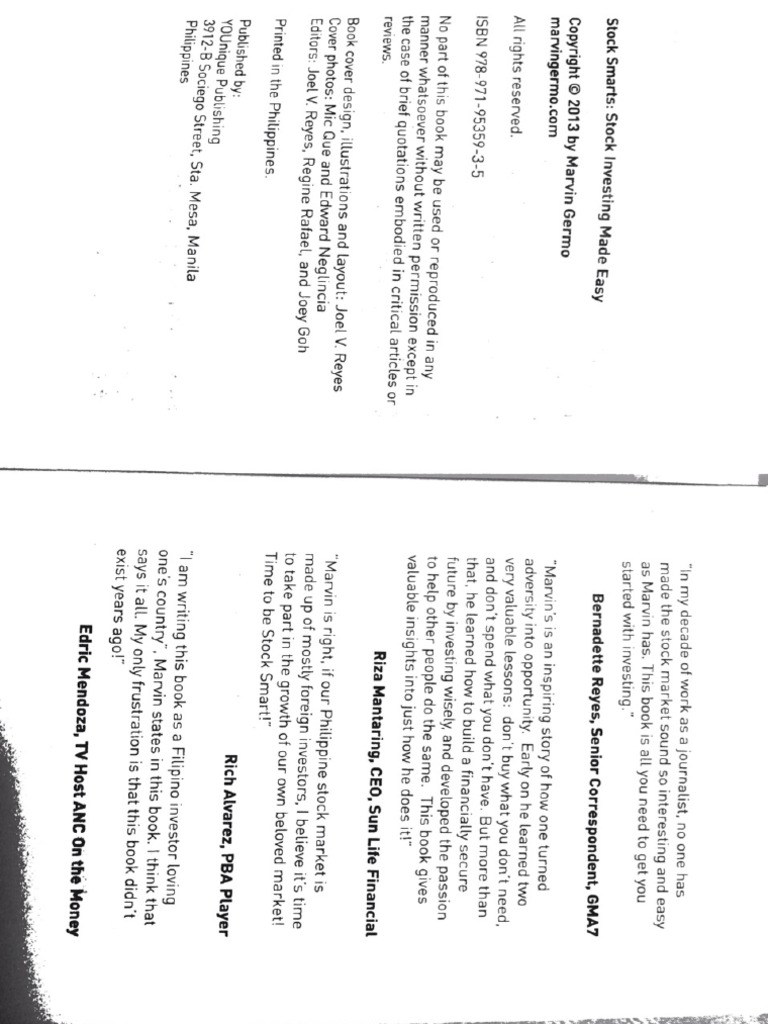 Stock Smarts - Marvin Germo | PDF