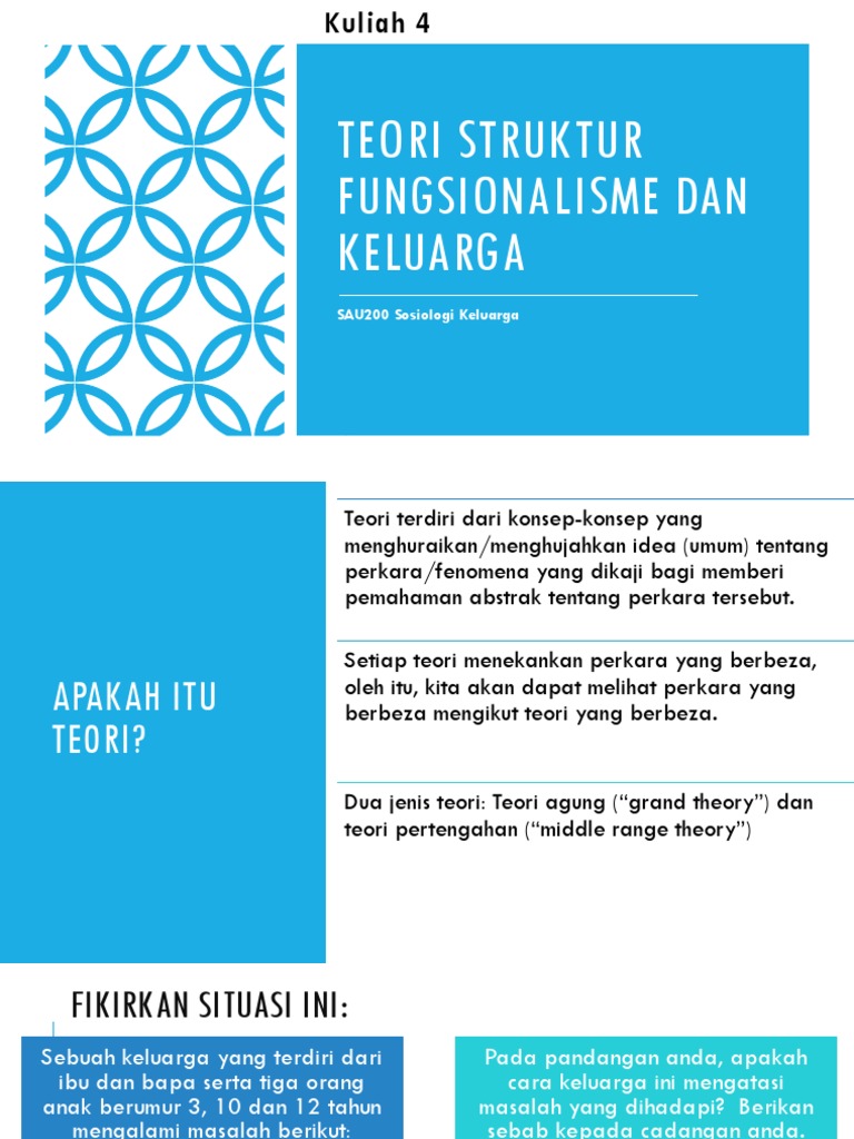 Teori Struktur Fungsionalisme | PDF