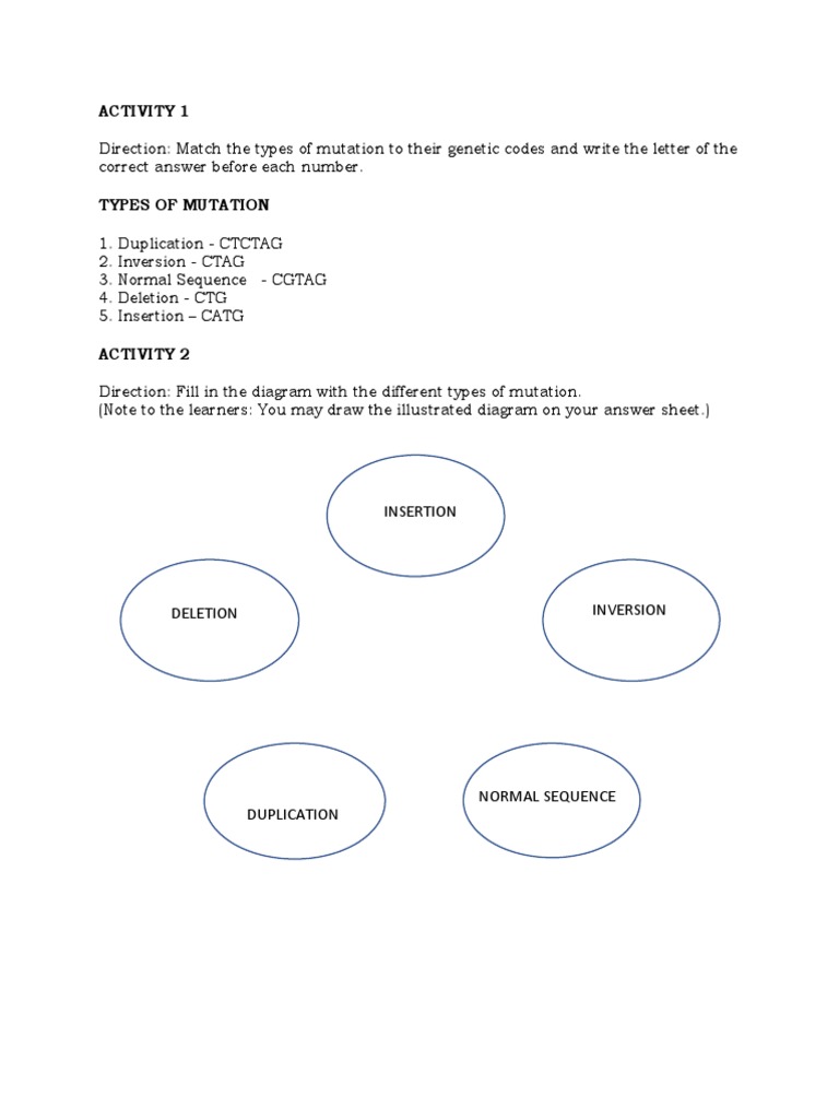 Activities in Biotech | PDF | Dna | Genetics